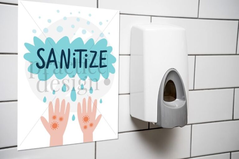Sanitize Downloadable Sign - Great Practice Design