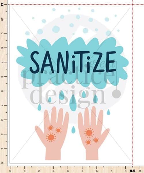 Sanitize Downloadable Sign - Great Practice Design