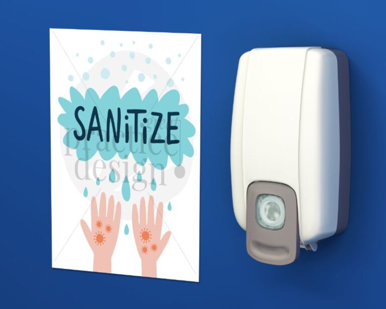 Sanitize Downloadable Sign - Great Practice Design